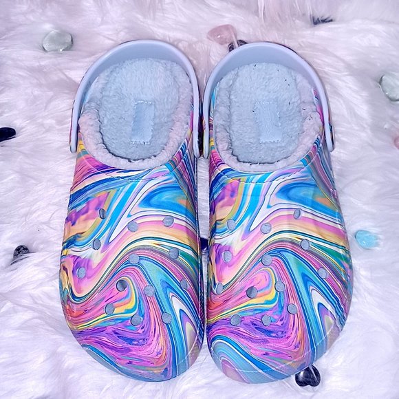 CROCS | Shoes | Crocs Baya Printed Lined Clog | Poshmark